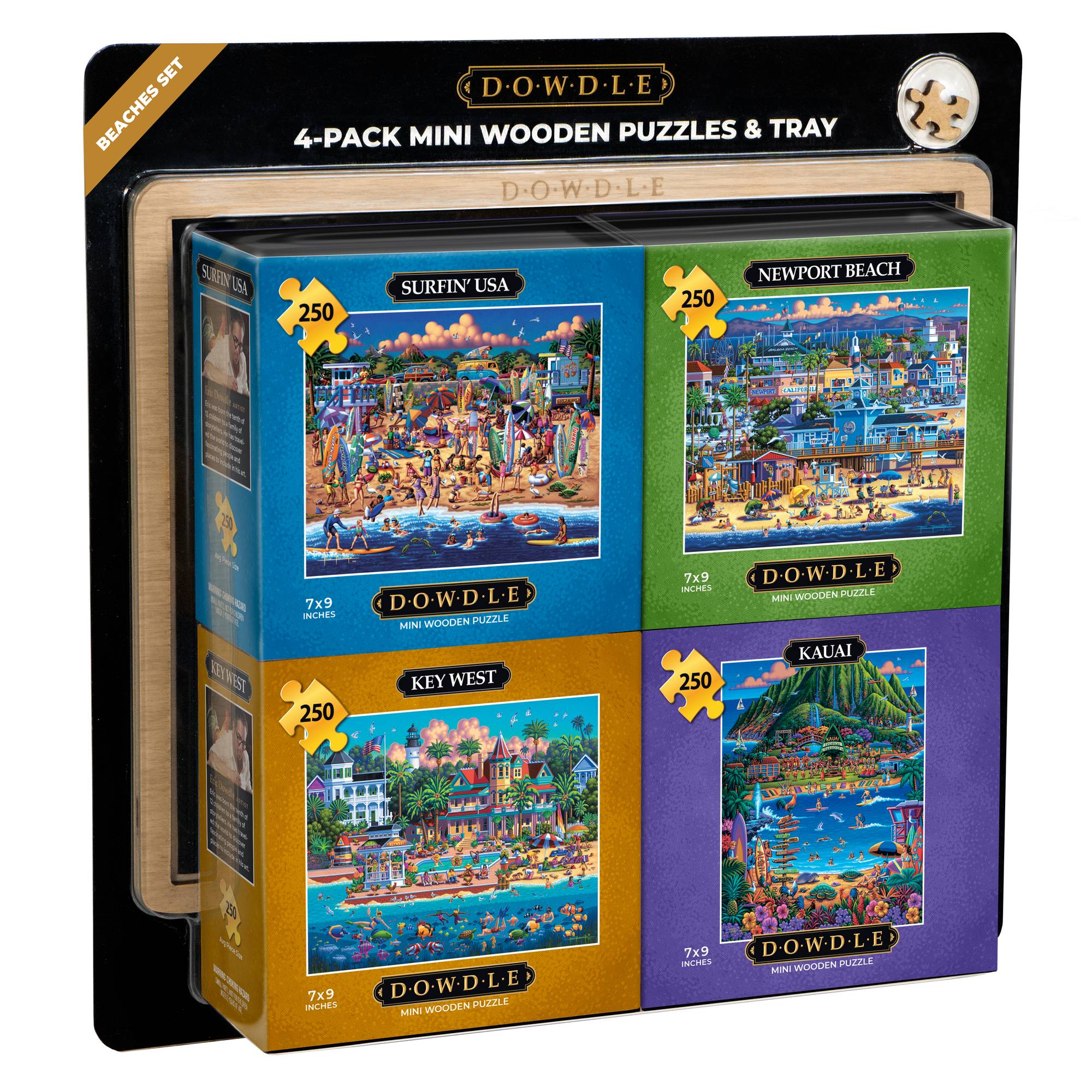 Beaches - 4-Pack Mini Puzzles – Boardwalk Puzzles