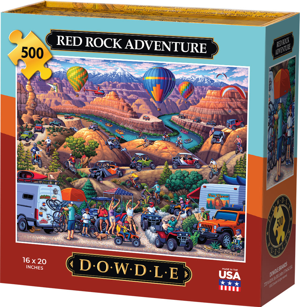 Red Rock Adventure - 500 Piece Dowdle Jigsaw Puzzle – Dowdle Folk Art