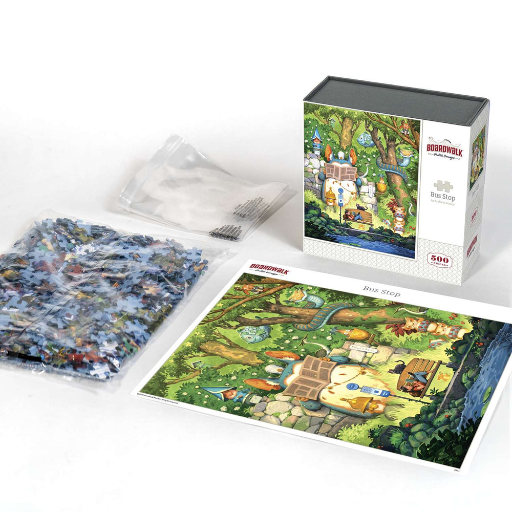 Bus Stop | 500 Piece Boardwalk Jigsaw Puzzle – Boardwalk Puzzles