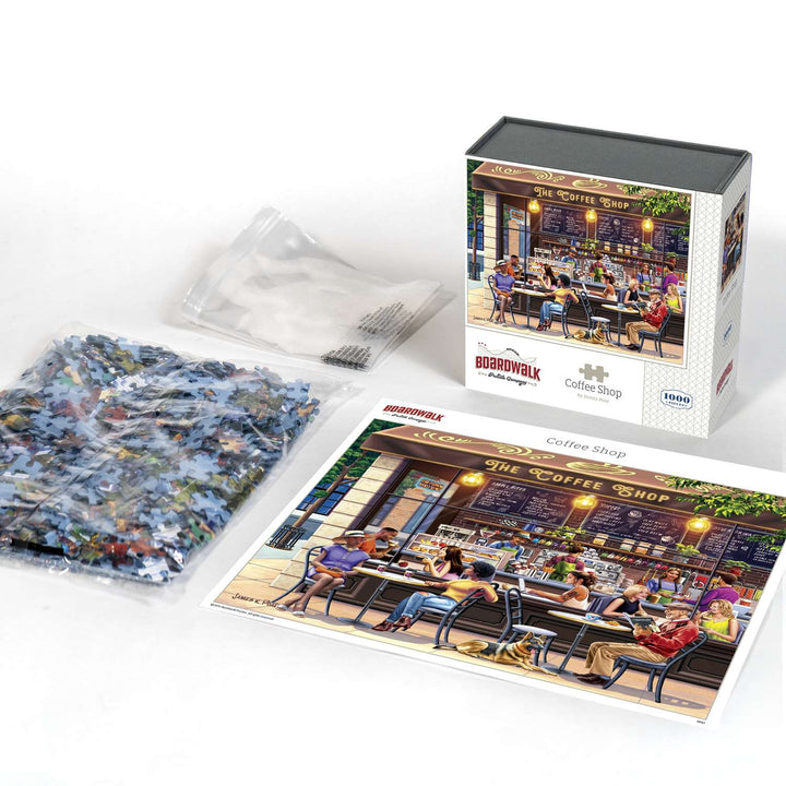 Coffee Shop - 1000 Piece Boardwalk Jigsaw Puzzle – Boardwalk Puzzles