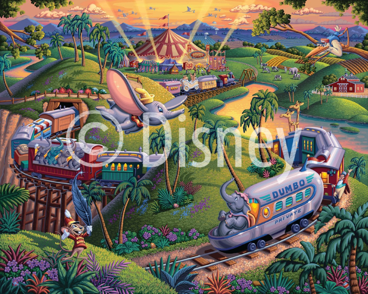 Dumbo The Flying Elephant - 500 Piece – Boardwalk Puzzles