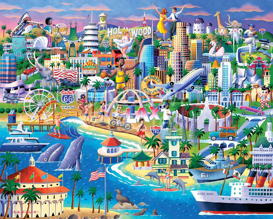 Los Angeles - 500 Piece Boardwalk Jigsaw Puzzle – Boardwalk Puzzles
