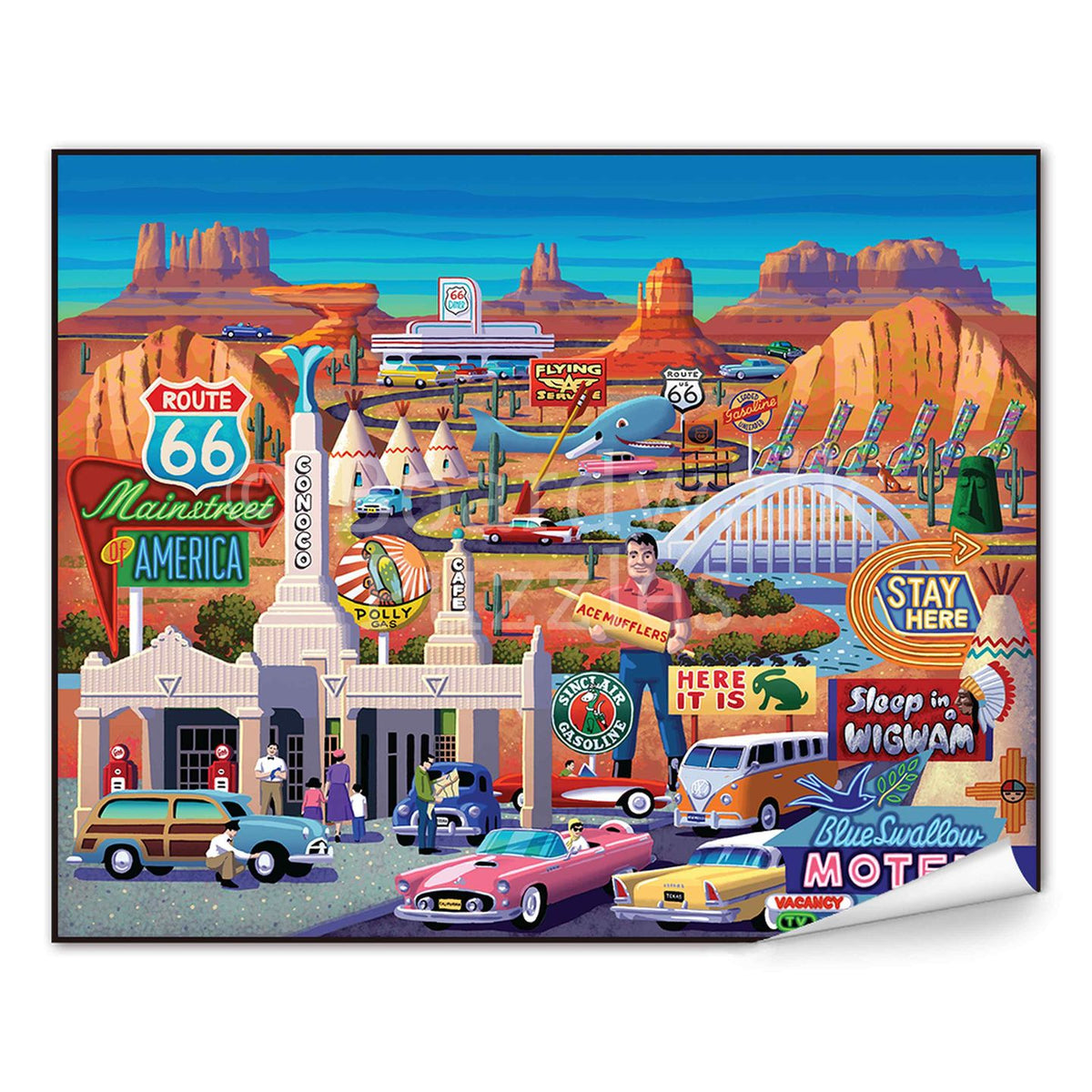 Route 66 Fine Art Prints | Boardwalk Puzzle Company – Boardwalk Puzzles