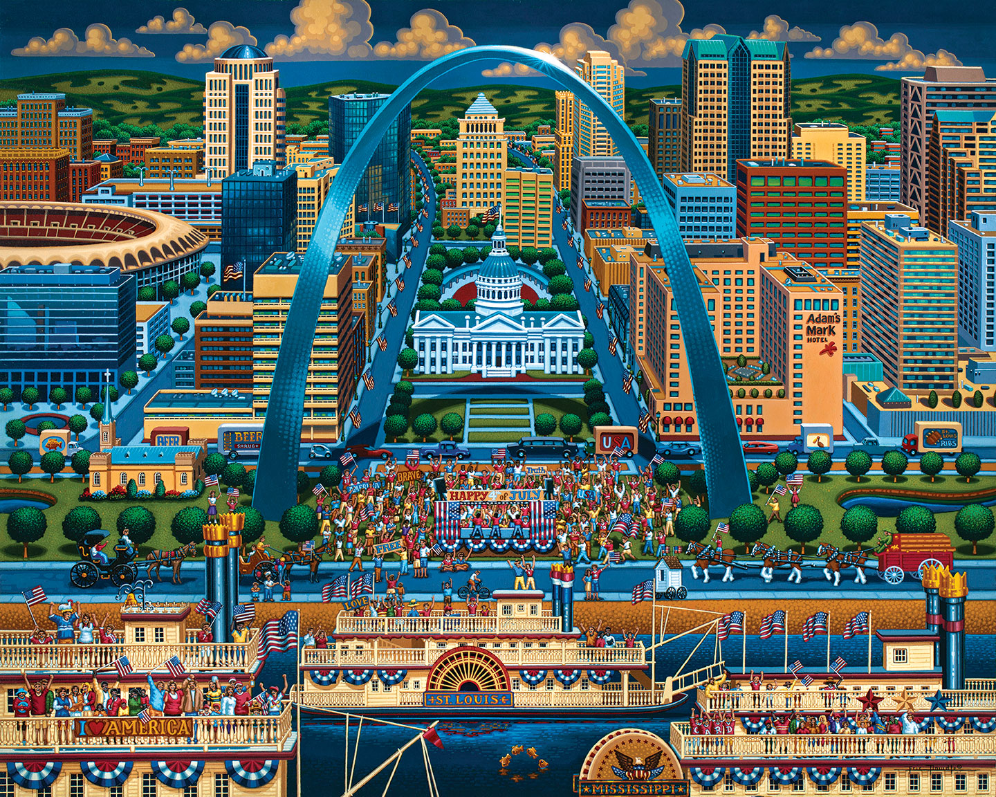 St Louis - Fine Art | Dowdle Folk Art – Boardwalk Puzzles