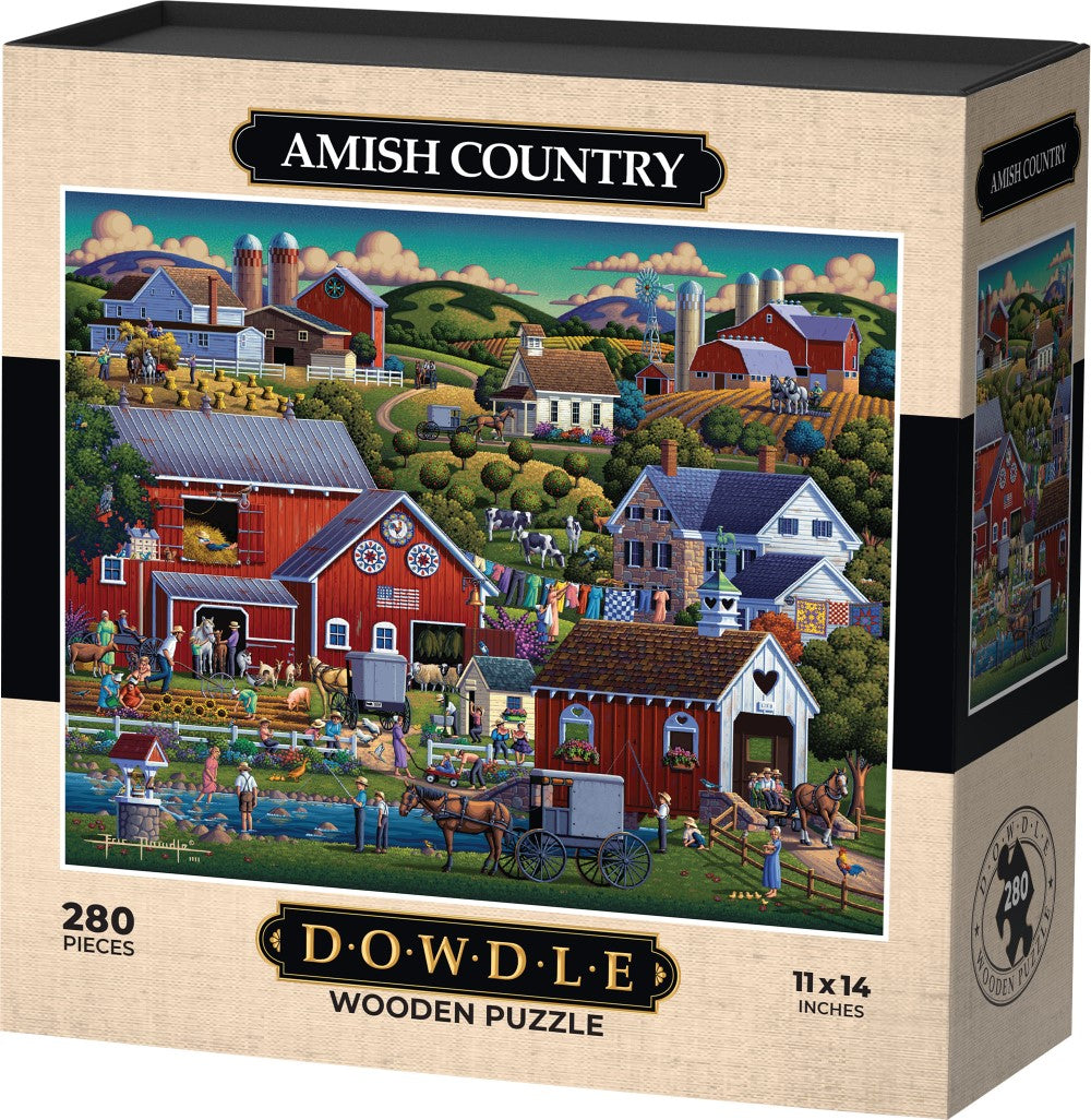 Amish Country - Wooden Puzzle | Dowdle Folk Art – Boardwalk Puzzles