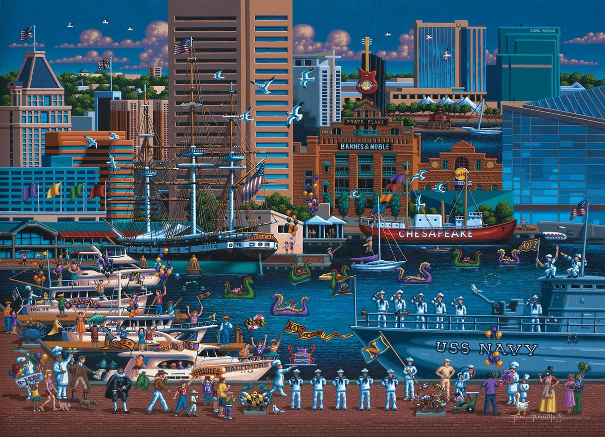 Baltimore - Wooden Puzzle | Dowdle Folk Art – Boardwalk Puzzles