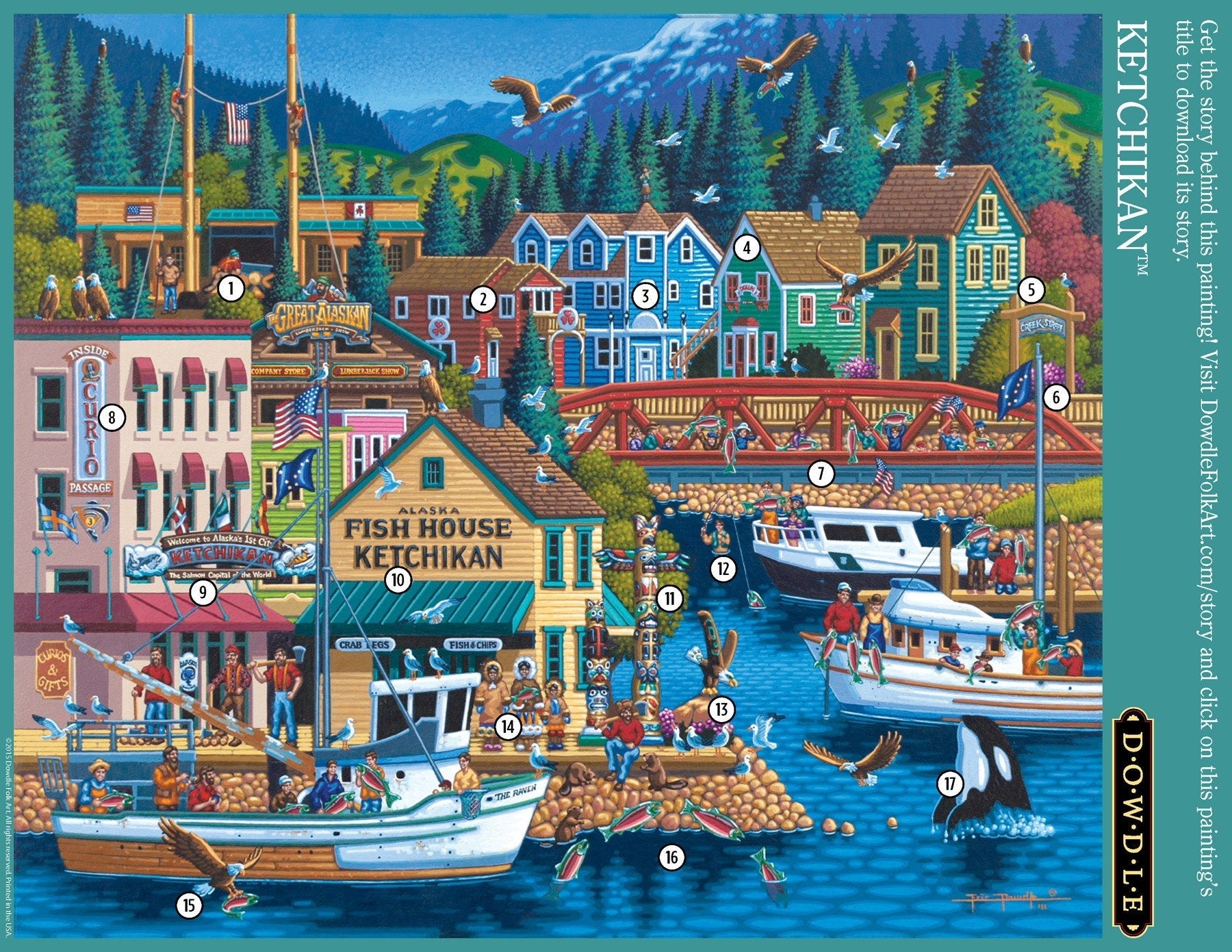 Ketchikan - Dowdle Mini Jigsaw Puzzle - 250 Piece – Boardwalk Puzzles