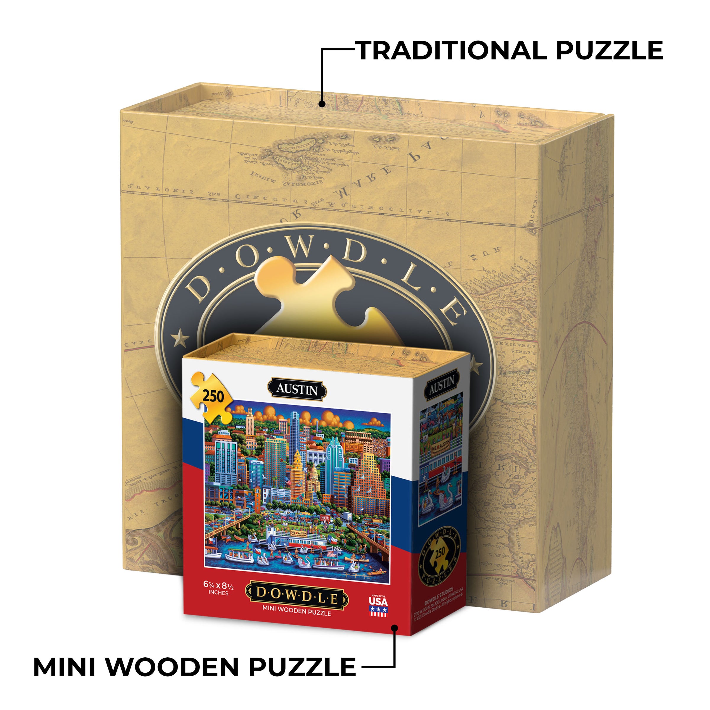 Austin - Mini Puzzle - 250 Piece – Boardwalk Puzzles