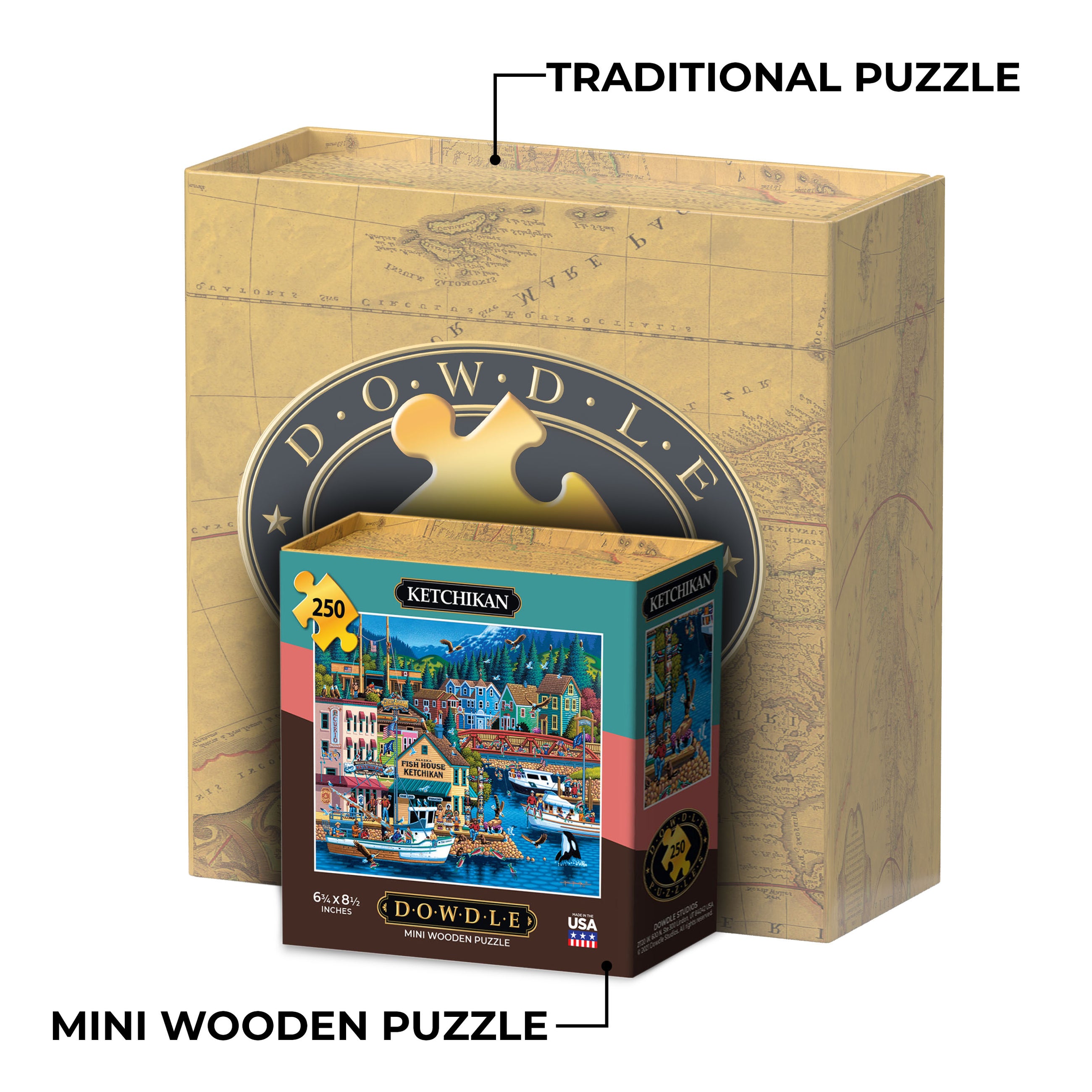 Ketchikan - Dowdle Mini Jigsaw Puzzle - 250 Piece – Boardwalk Puzzles