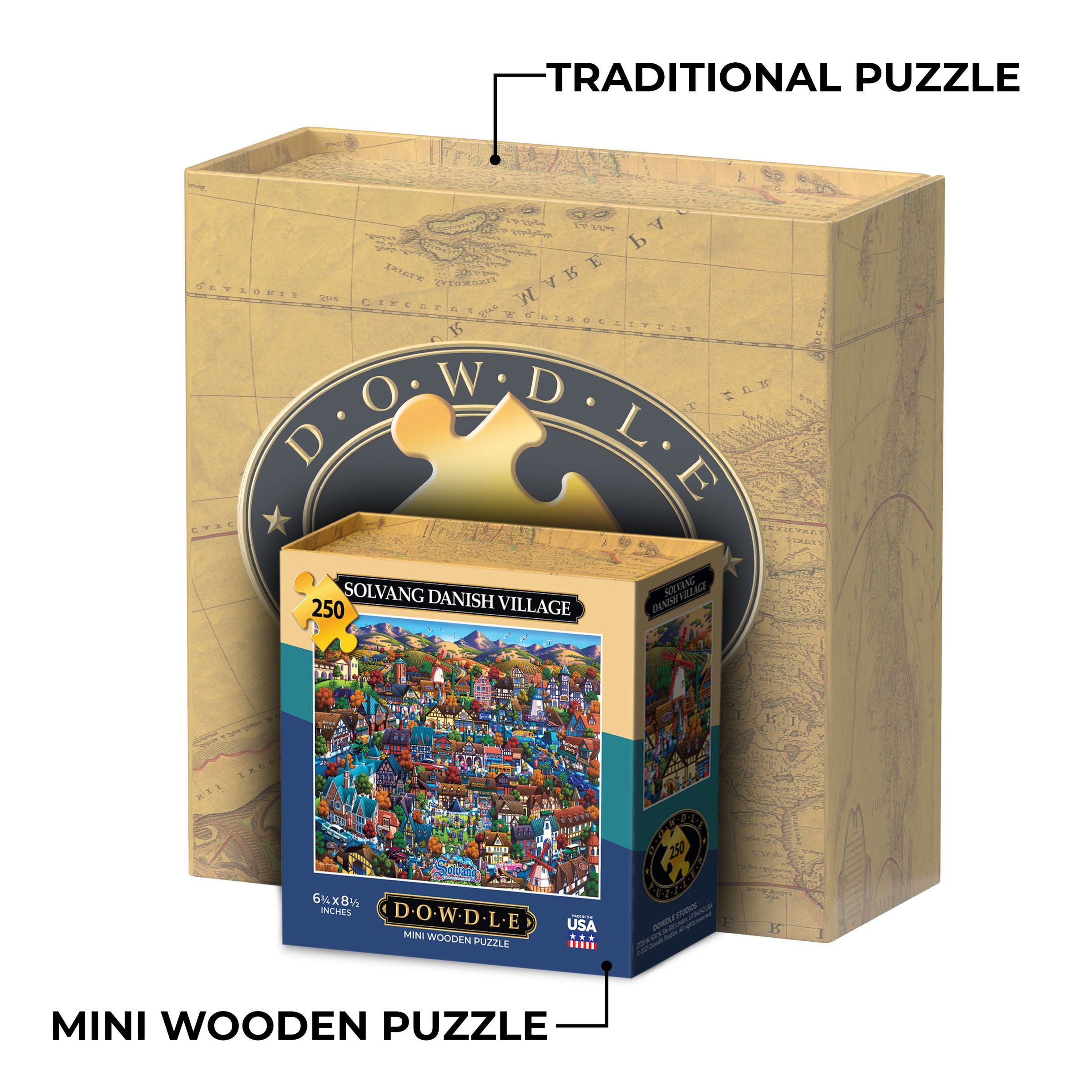 Solvang Danish Village - Dowdle Mini Jigsaw Puzzle - 250 Piece ...