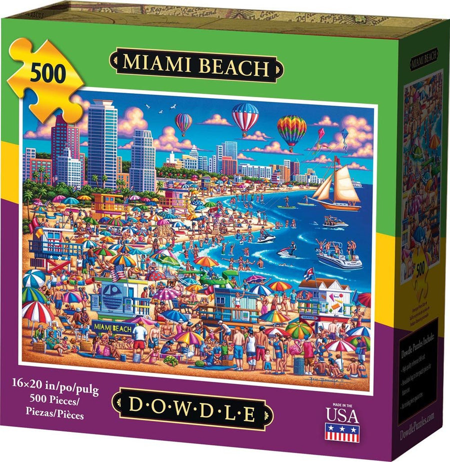 Miami Beach - 500 Piece Dowdle Jigsaw Puzzle – Boardwalk Puzzles