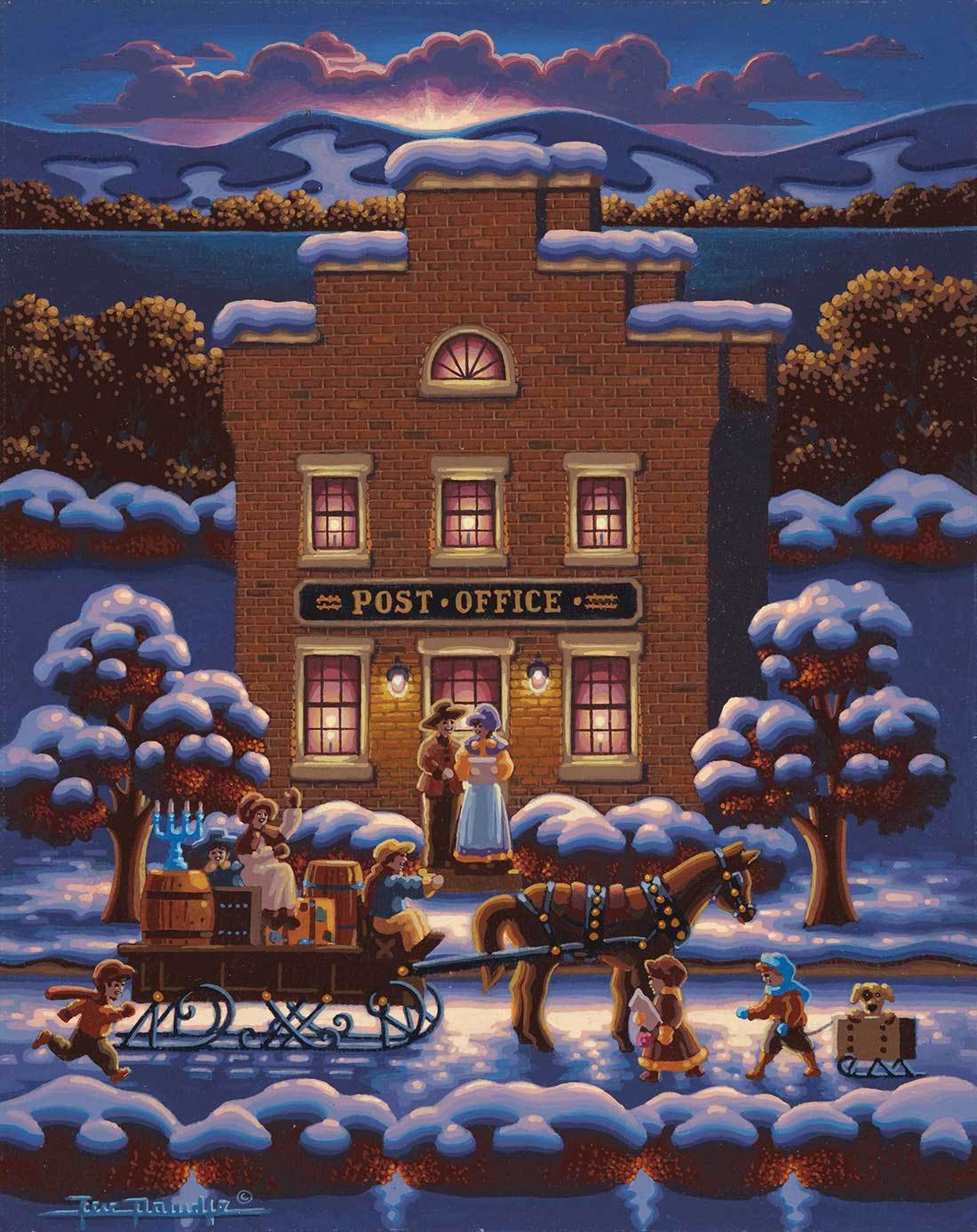 Post Office - Fine Art | Dowdle Folk Art – Boardwalk Puzzles