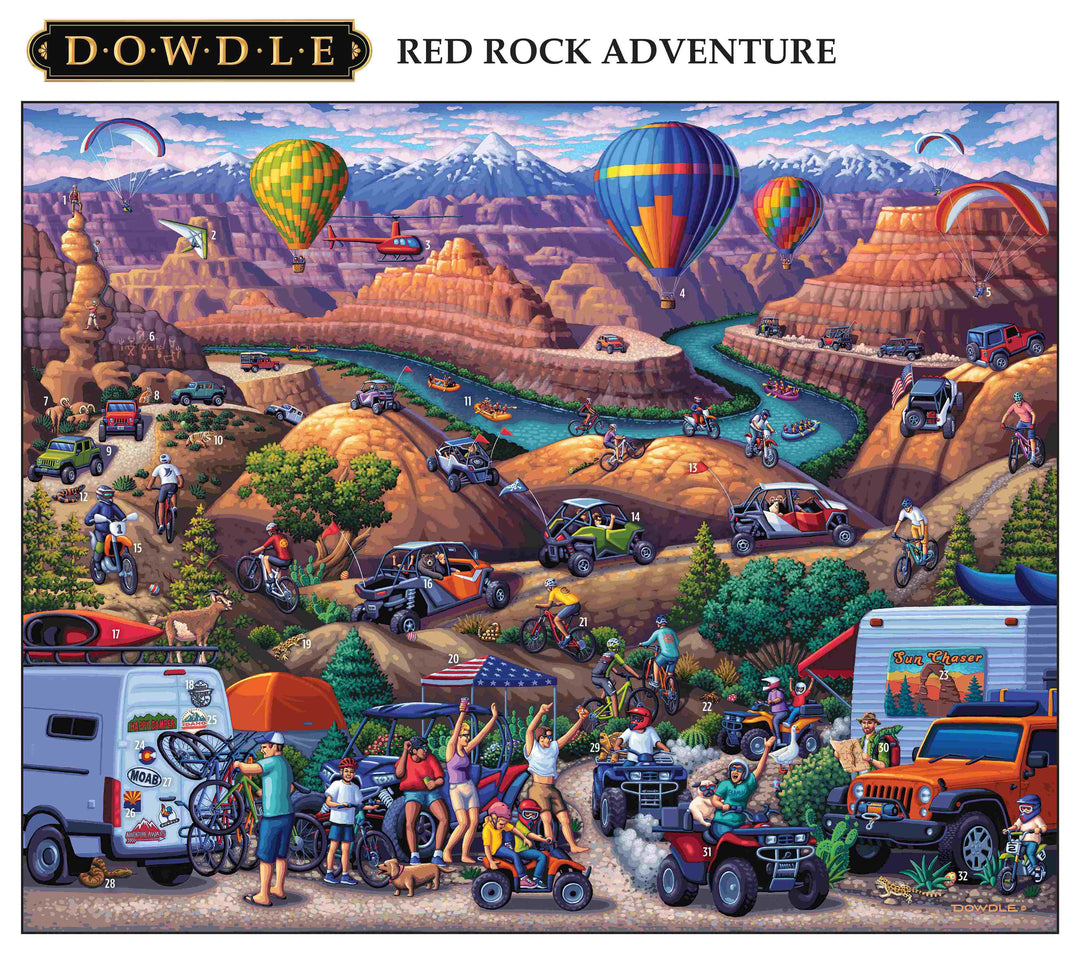 Red Rock Adventure - 1000 Piece Dowdle Jigsaw Puzzle – Dowdle Folk Art