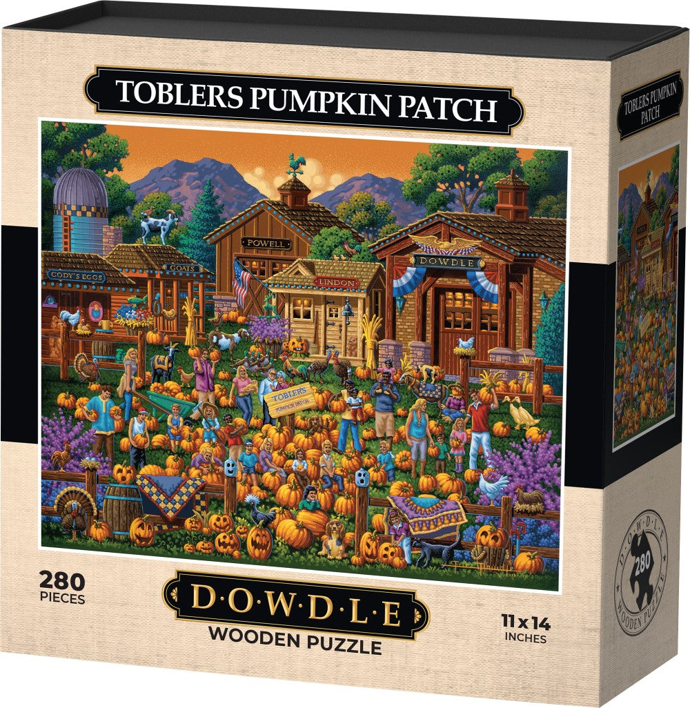 Toblers Pumpkin Patch - Wooden Puzzle | Dowdle Folk Art – Boardwalk Puzzles