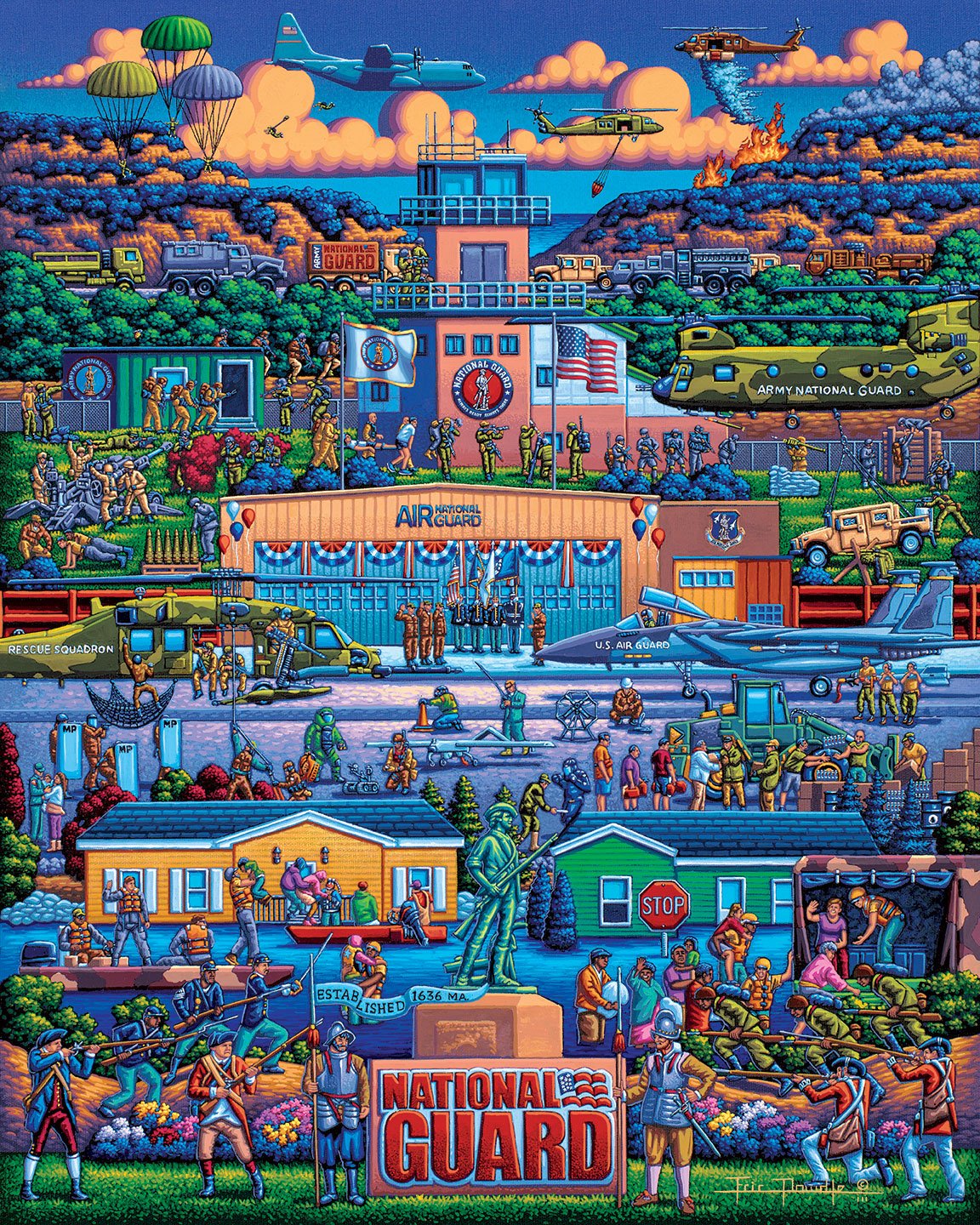 U.S. National Guard | 100 Piece Dowdle Jigsaw Puzzle – Boardwalk Puzzles