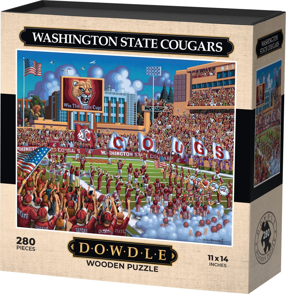 Washington State Cougars - Wooden Puzzle | Dowdle Folk Art – Boardwalk ...