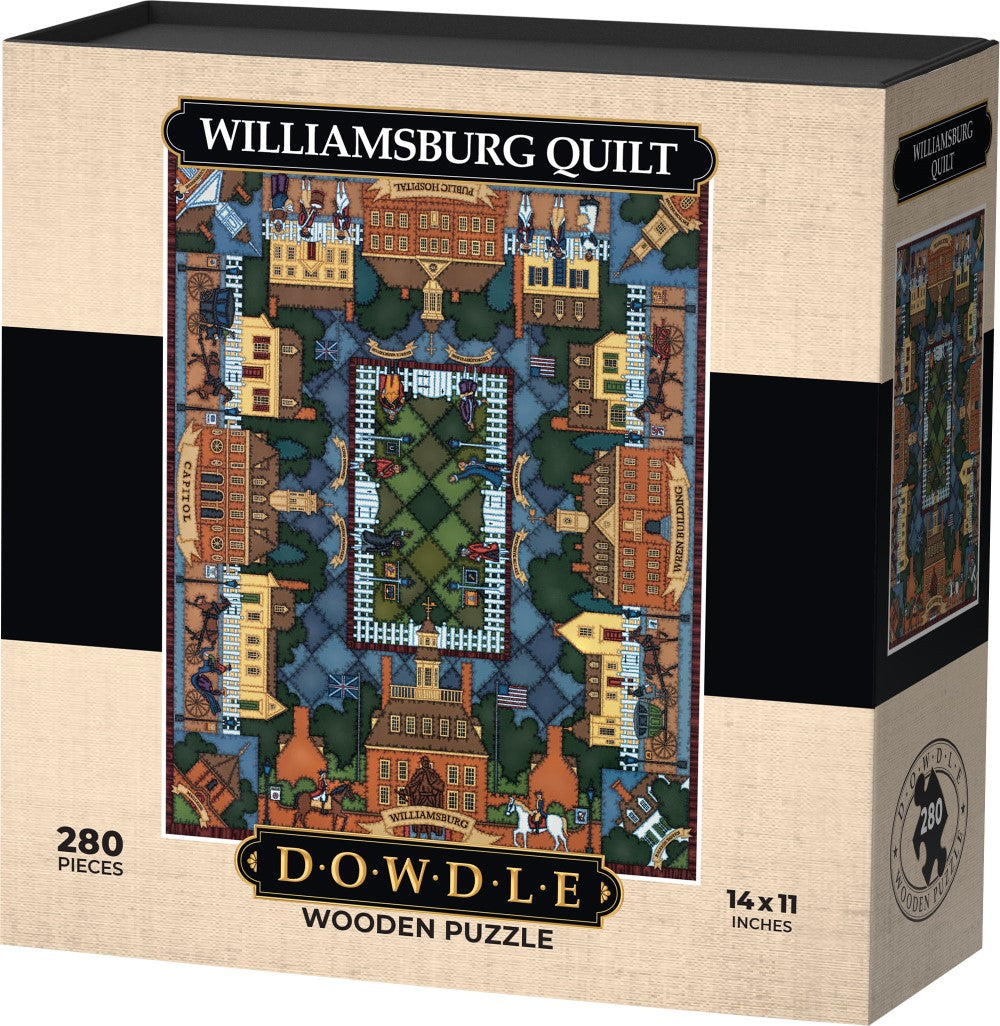 Williamsburg Quilt - Wooden Puzzle | Dowdle Folk Art – Boardwalk Puzzles